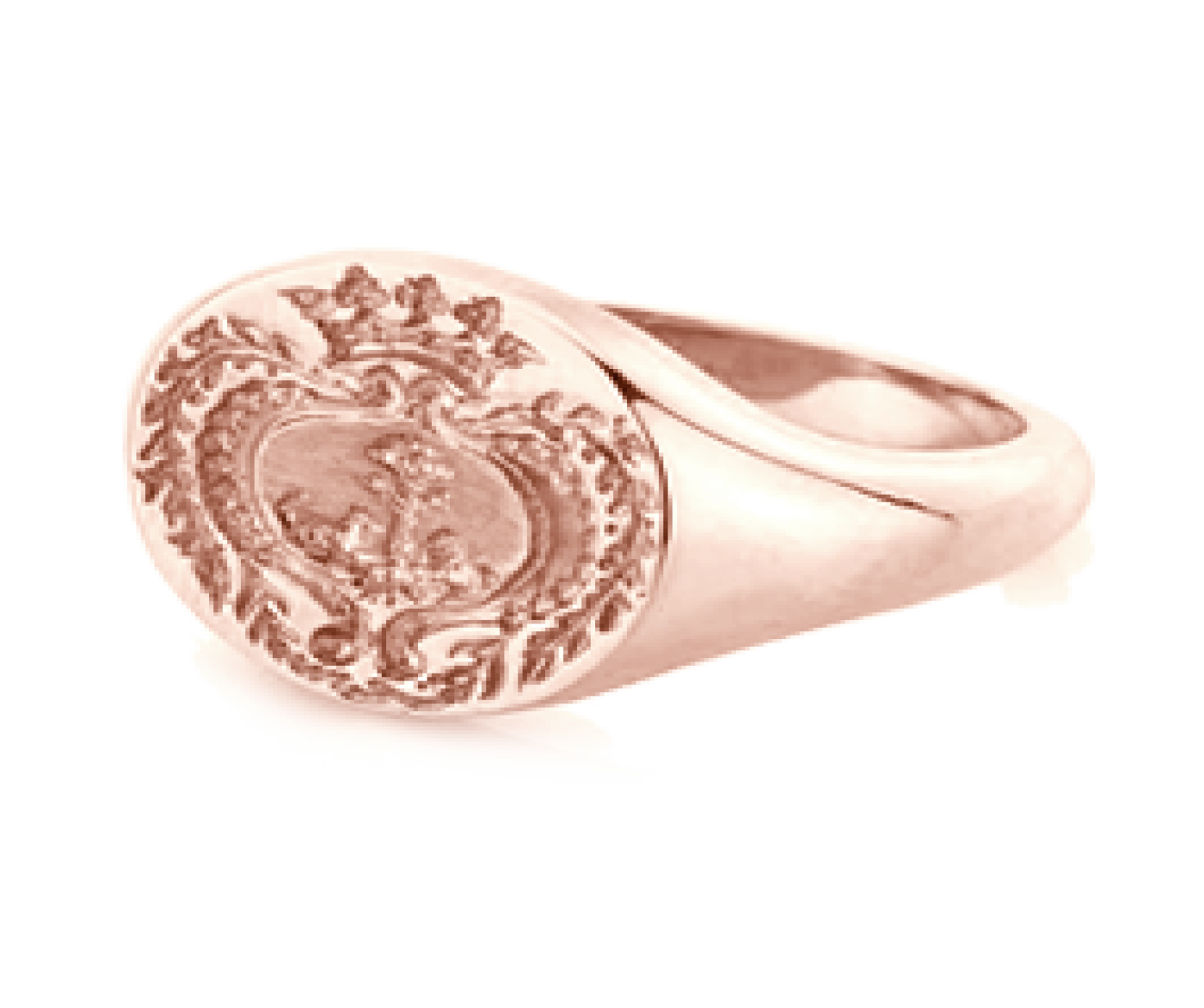 Rose Gold Signet Rings - Landscape Oval Signet Rings - Bespoke | Rebus ...